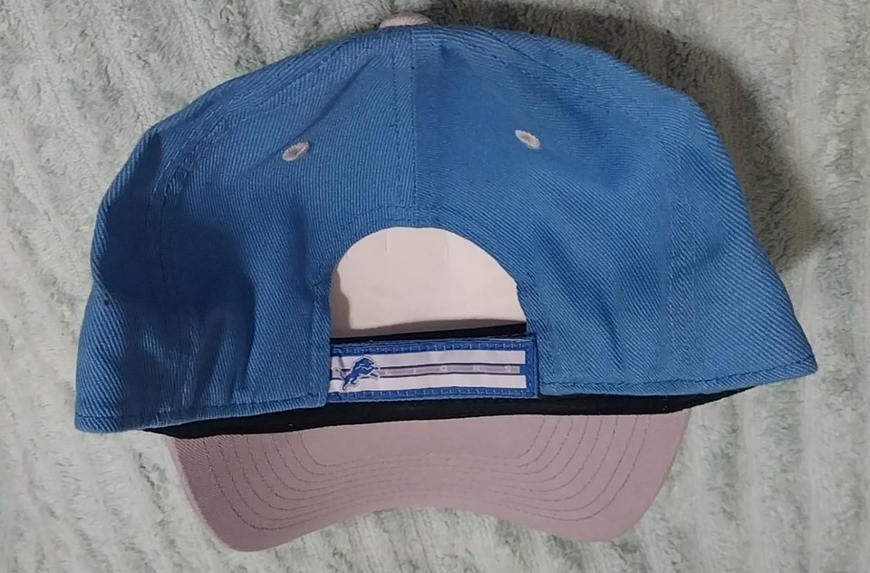 Detroit Lions Hat Cap Hook & Loop Strap NFL Football Mens Team Apparel ...