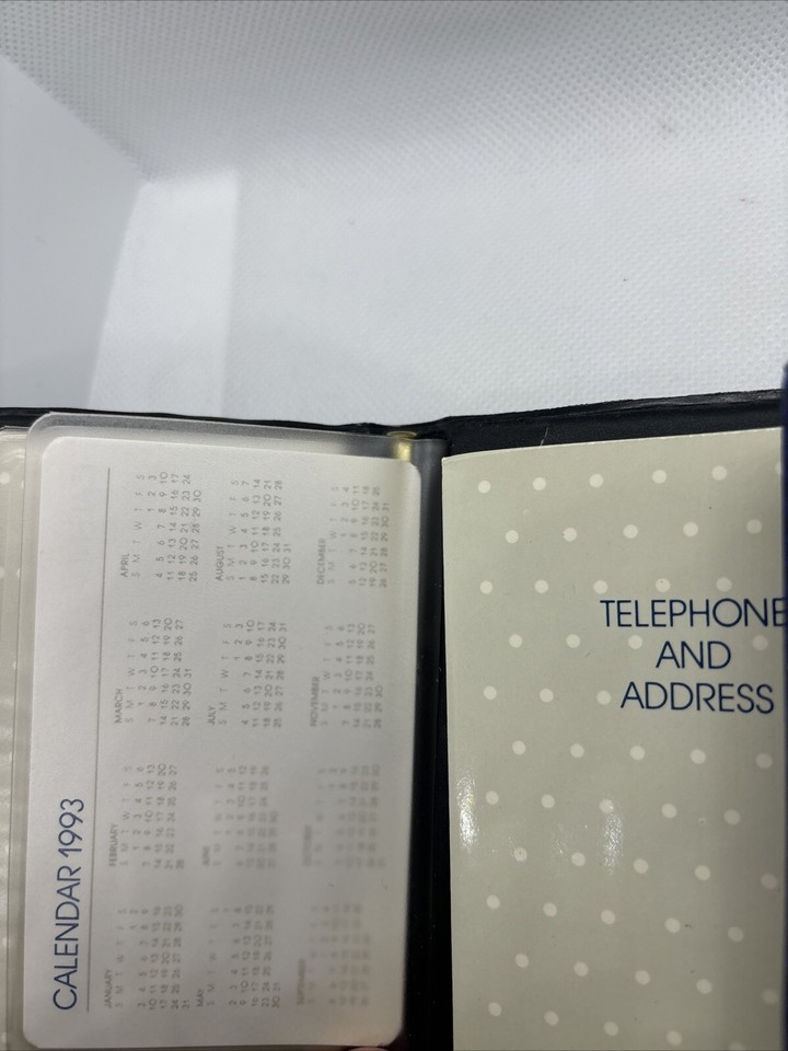 Vintage Mini Address Book Red Leather Unused Notes Planner | eBay