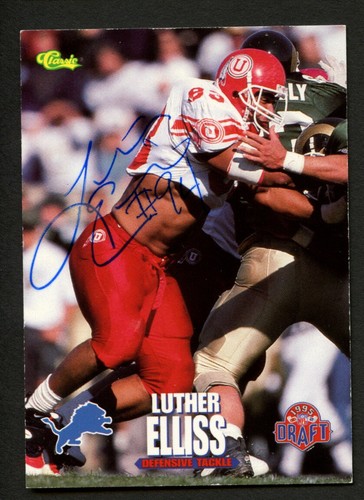 Luther Elliss #20 signed autograph auto 1995 Classic Draft Football ...