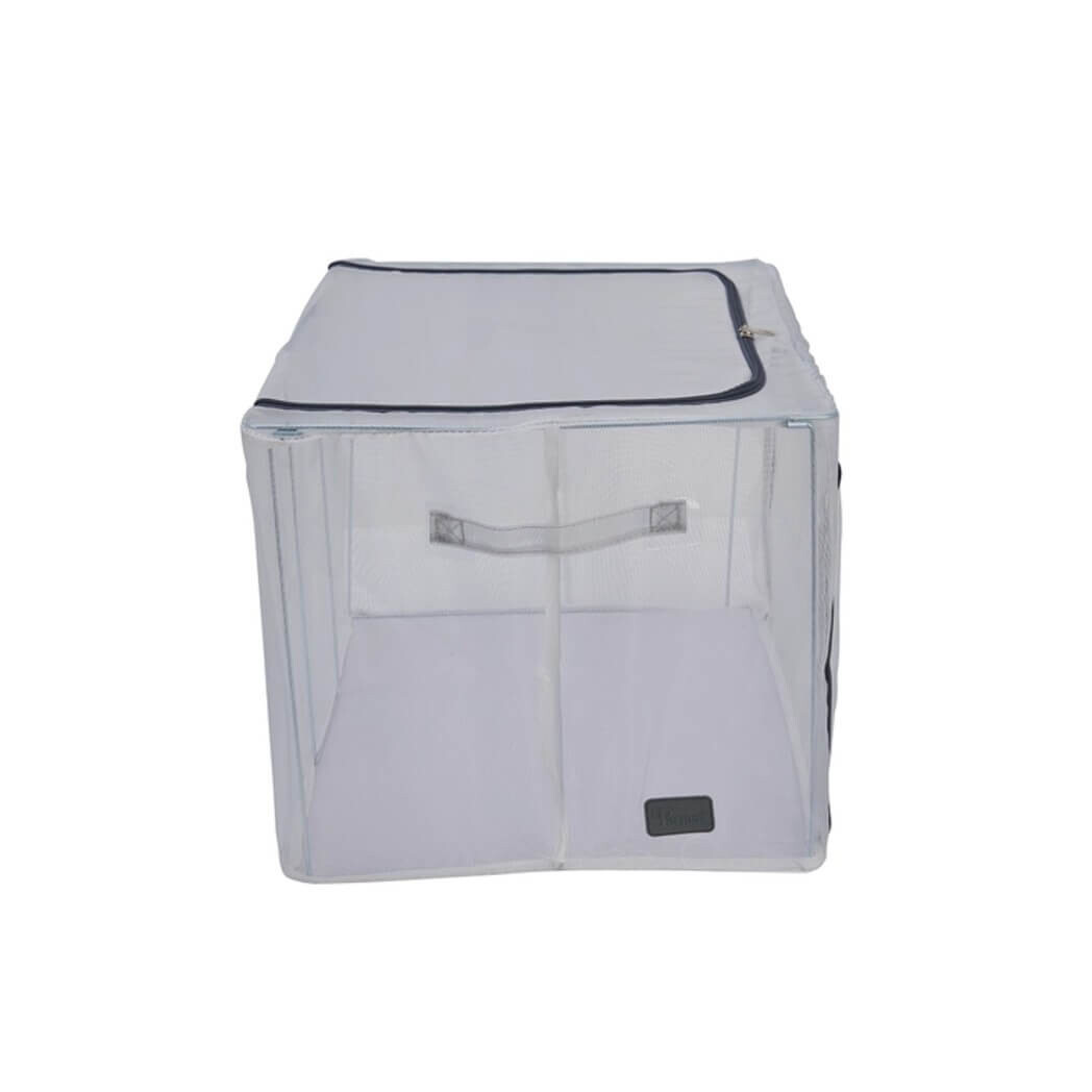 Periea Mesh Folding Storage Bin with Steel Frame, Large White | eBay