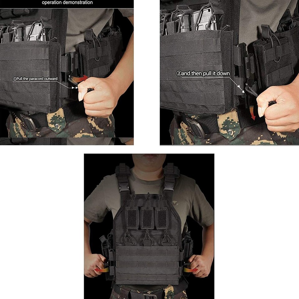 Urban Assault Phantom Sage Tactical Vest Plate Carrier W/ Level III ...