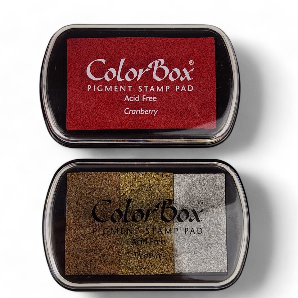 Ultimate Ink Black & Thinner Stamp Pad Color Box Stamp Pad Red Metallic ...