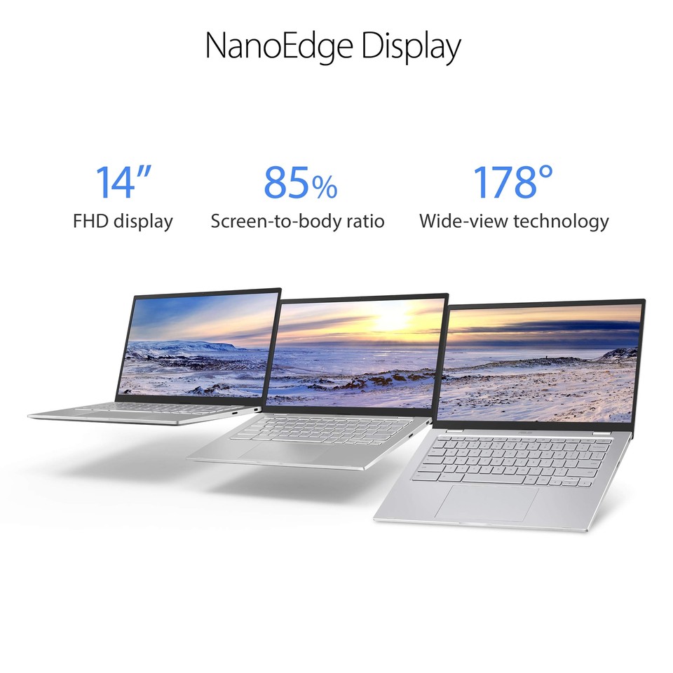 ASUS Chromebook C425 Clamshell Laptop, 14" FHD 4-Way NanoEdge, Intel ...