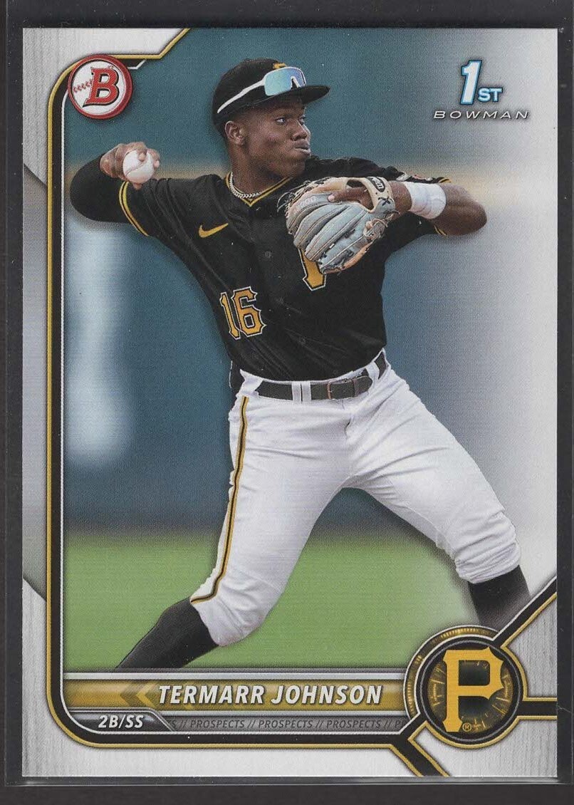 TERMARR JOHNSON PIRATES RC 1st card 2022 BOWMAN DRAFT #BD-130 | eBay