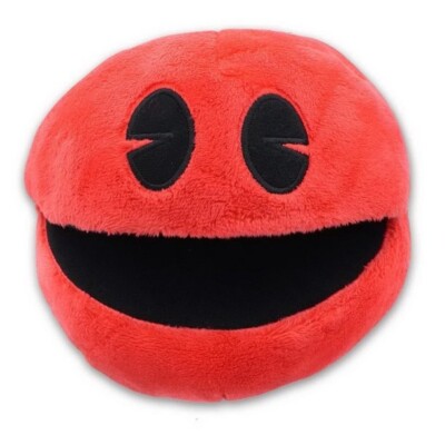 Red Classic Round Pac-Man Toys 5 inch Plush .New Official pac man toy ...