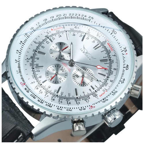 JARAGAR Pilot Automatic Watch for Men Military Multifunction Sub-Dials ...