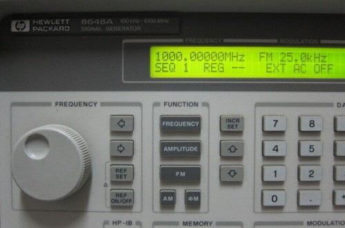 HP/Agilent 8648A Synthesized RF Signal Generator, 100 kHz to 1000 MHz ...
