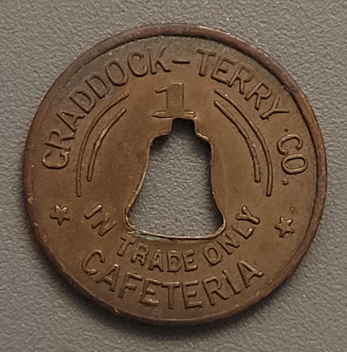 RARE Craddock-Terry Co. Shoes Token - Bell Cutout - Cafeteria - Osborne ...