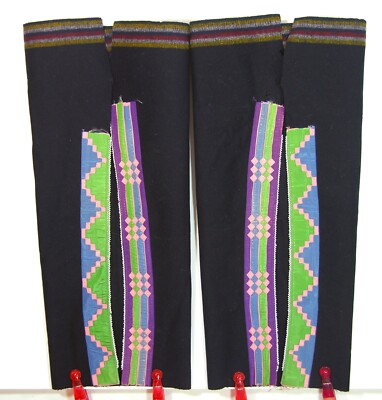 1910s NATIVE AMERICAN OSAGE RIBBONWORK DECORATED WOOL TRADE CLOTH ...