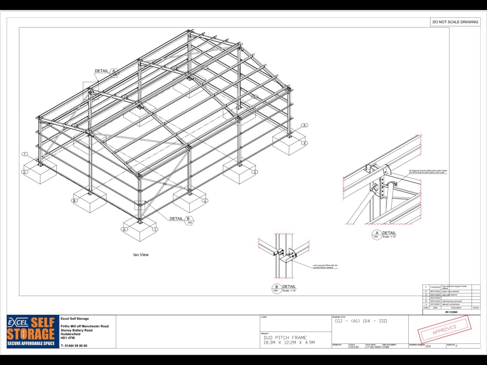 CE Steel Framed Building Portal Frame Kit Building Self Storage Farm ...