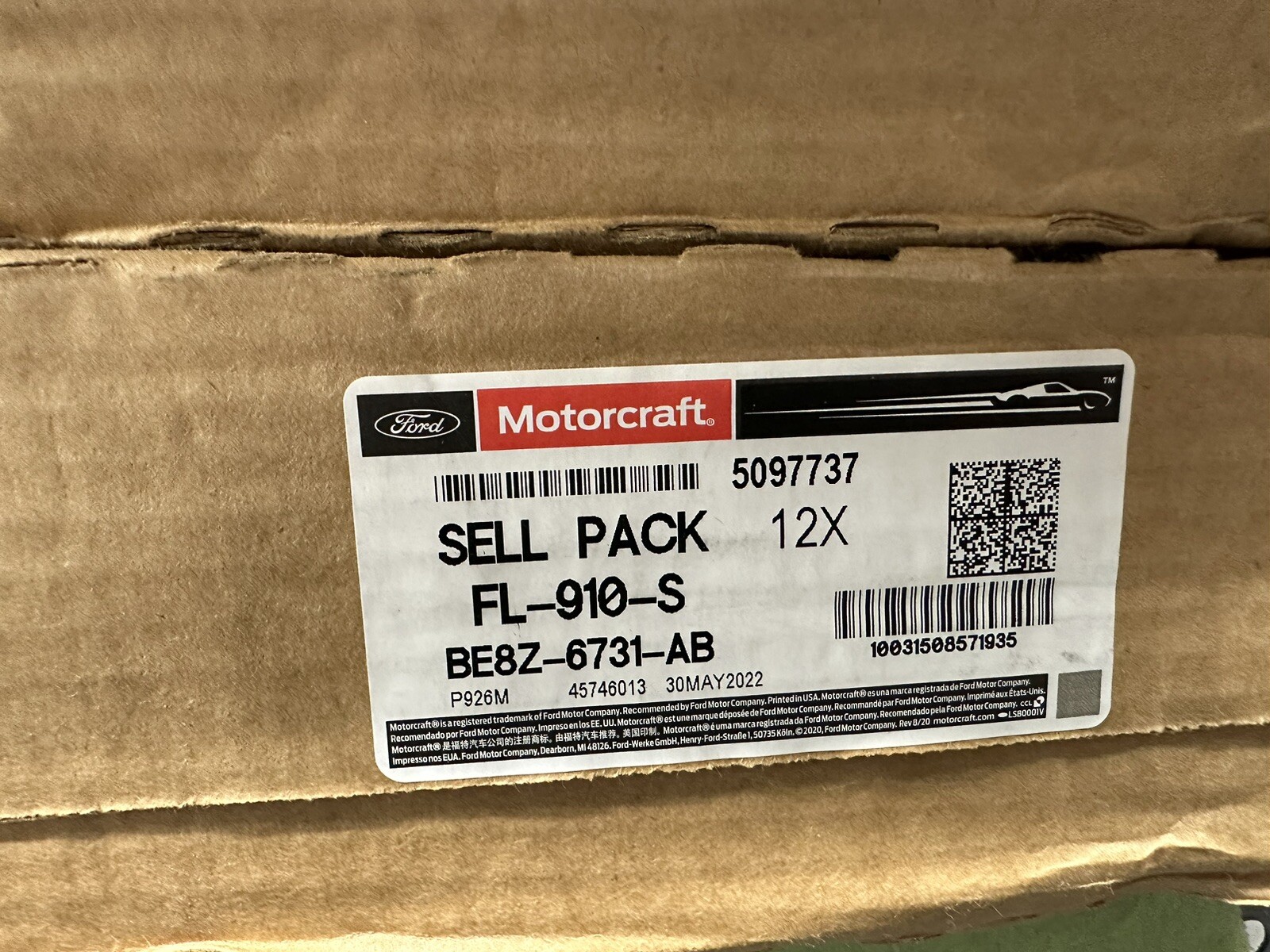 MOTORCRAFT FL910S - cross reference oil filters | oilfilter ...