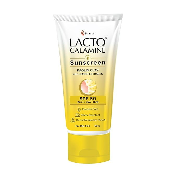 Lacto Calamine Sunscreen SPF 50 | 50g | PA +++ Sunscreen For Oily Skin ...