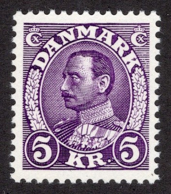 DENMARK 1934 SC #243 VF MNH** 5Kr, Fresh, Christian X cv $30.00 *Bay ...