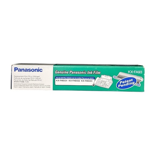 Genuine Panasonic Ink Film KX-FA93 Fax For KX-FHD331 KX-FHD332 KX ...