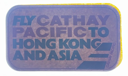Cathay Pacific Fly to Hong Kong & Aisa Airline Window Sticker Logo ...