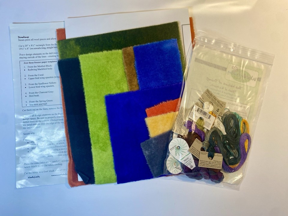 Wooly Lady THE NATURE Of THINGS Wool Applique Embroidery QUILT KIT with ...