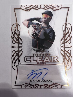 2021 Leaf Trinity Clear Marco Luciano Autograph Bronze San Francisco ...
