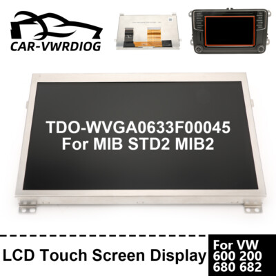 LCD Screen Display TDO-WVGA0633F00045 For VW Golf MIB STD2 200 600 680 ...
