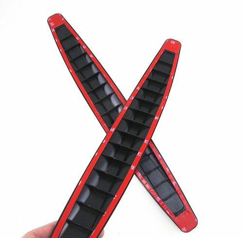 2PC Carbon Fiber Car Bumper Protector Corner Guard Front Rear Anti ...