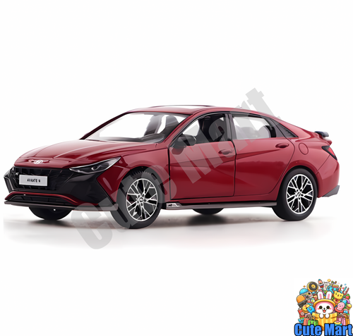 Hyundai Avante N Elantra Diecast 1:38 Mini Car Miniature Display Toy ...