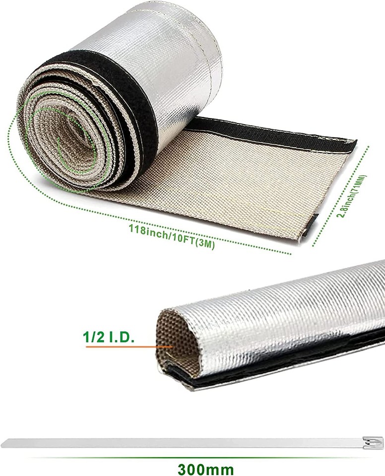 Heat Shroud Aluminized Sleeving Heat Shield Sleeve for Heat Protection ...