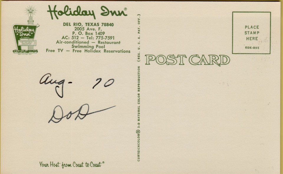 Women in Pool Area Holiday Inn Del Rio Texas TX Postcard C16 | eBay