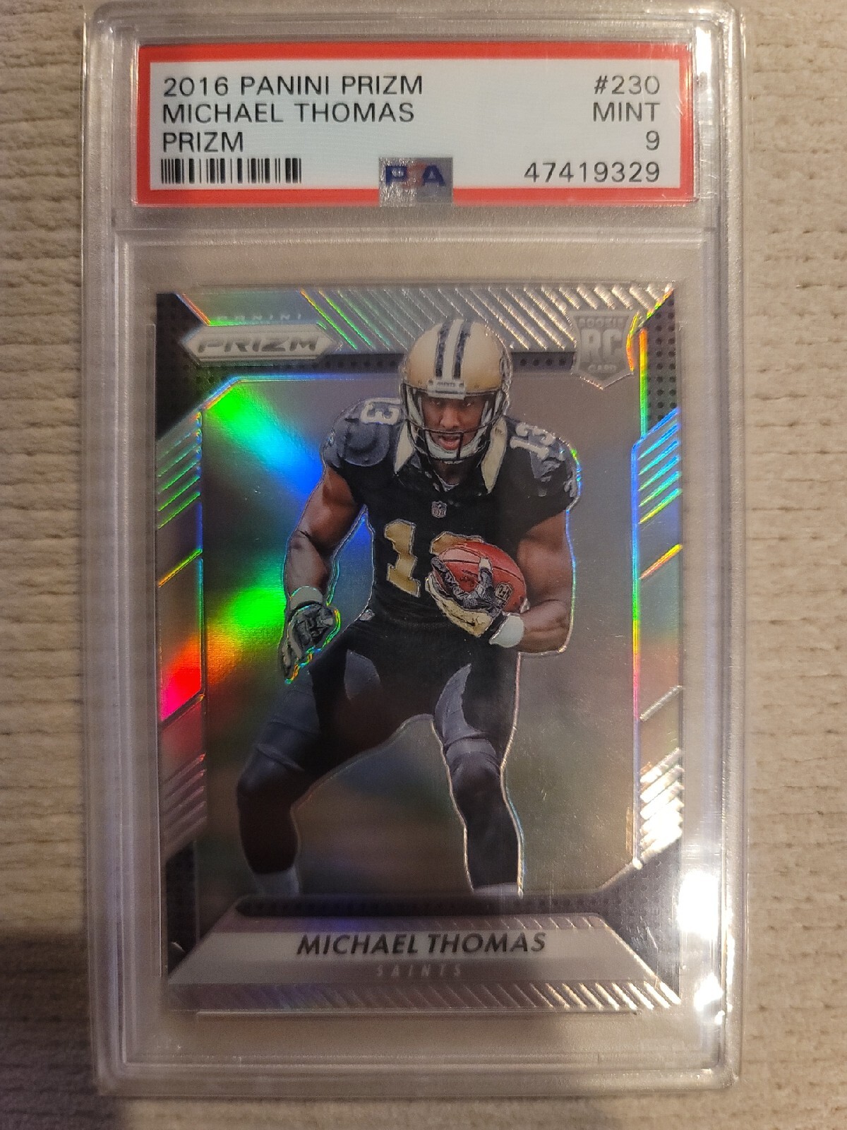 2016 Panini Prizm Michael Thomas Silver Prizm RC Rookie #230 PSA 9 QTY ...