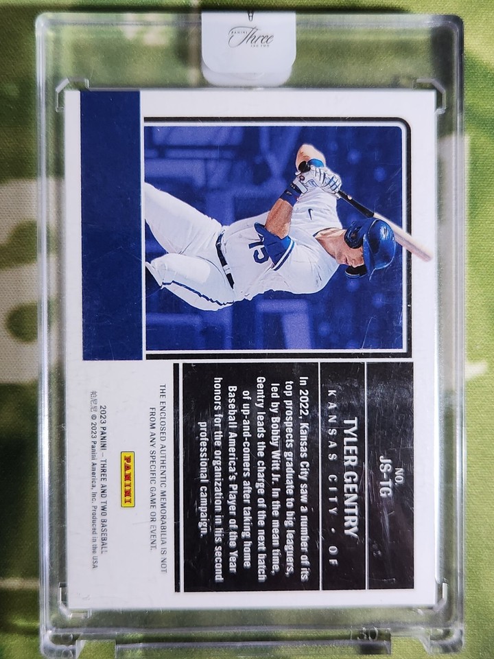2023 Three And Two Tyler Gentry Jumbo Swatches /49 Kansas City Royals # ...