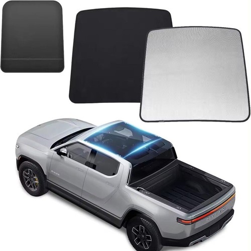Rivian R1T Glass Roof Sunroof Sunshade 2in1 Design Black UV-Reflect ...