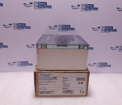 Hager VS108TT Surface Mounted Enclosure With Transparent Door 1x8 M | eBay