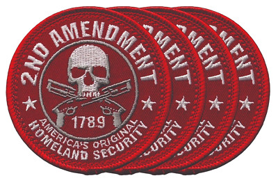 2nd Amendment Patch Red Iron On (4 Pack) | eBay