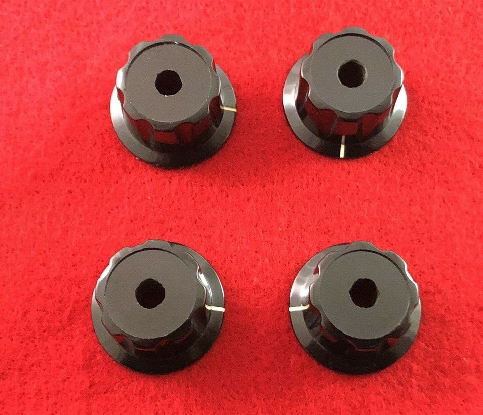 4 PC VINTAGE DAKA WARE RADIO HAM AUDIO GUITAR AMP POINTER KNOB 1/4" USA ...