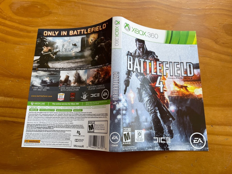 Xbox 360 Cover Art Inserts Original Authentic Microsoft - BUY 3 GET 1 ...