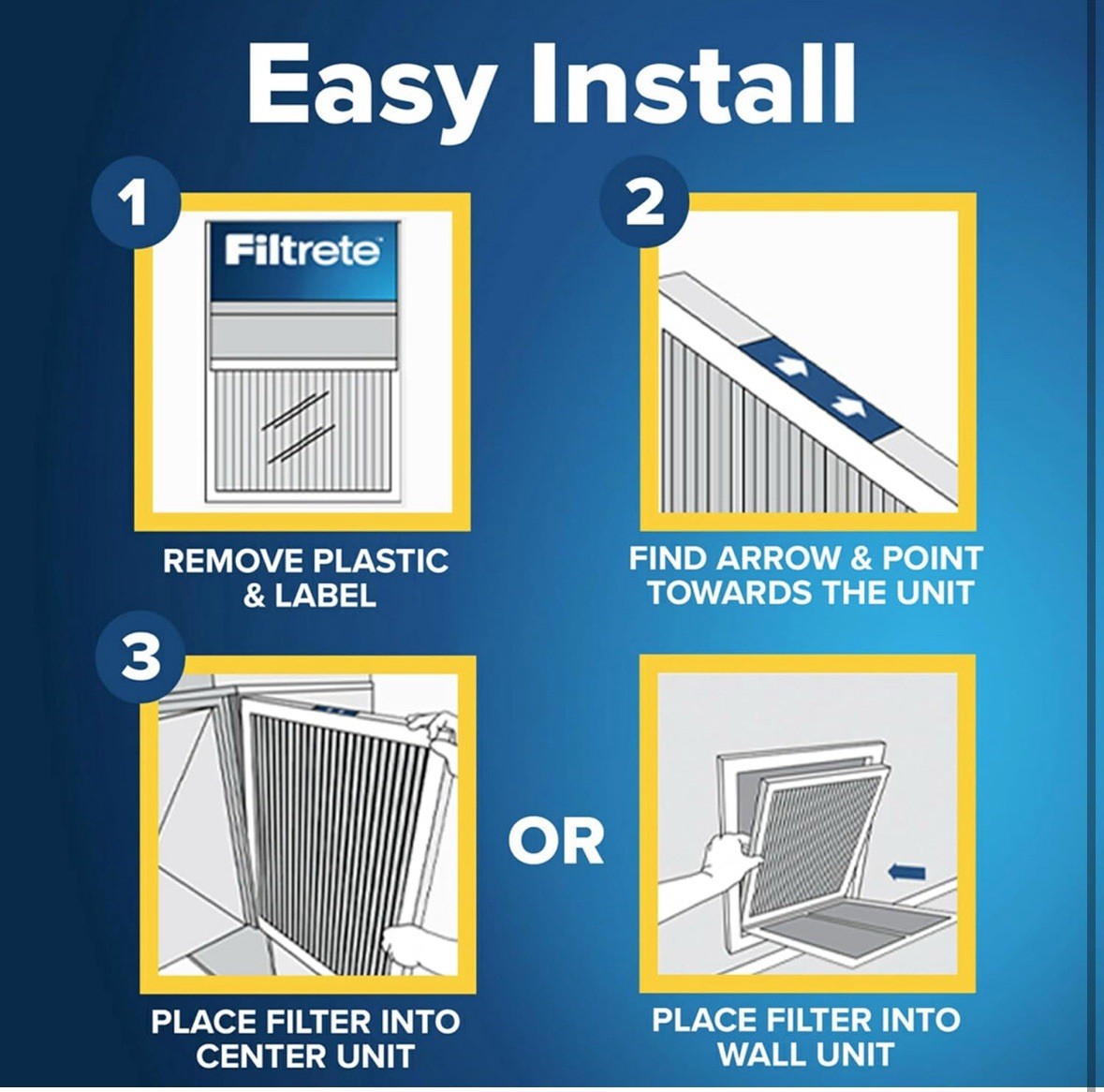 Filtrete 24x24x1 Pleated Air Filters, AC & Furnace,MPR 300,MERV 5,NEW,6 ...