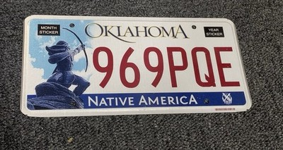 New Mint Oklahoma Native America License Plate 969 PQE | eBay