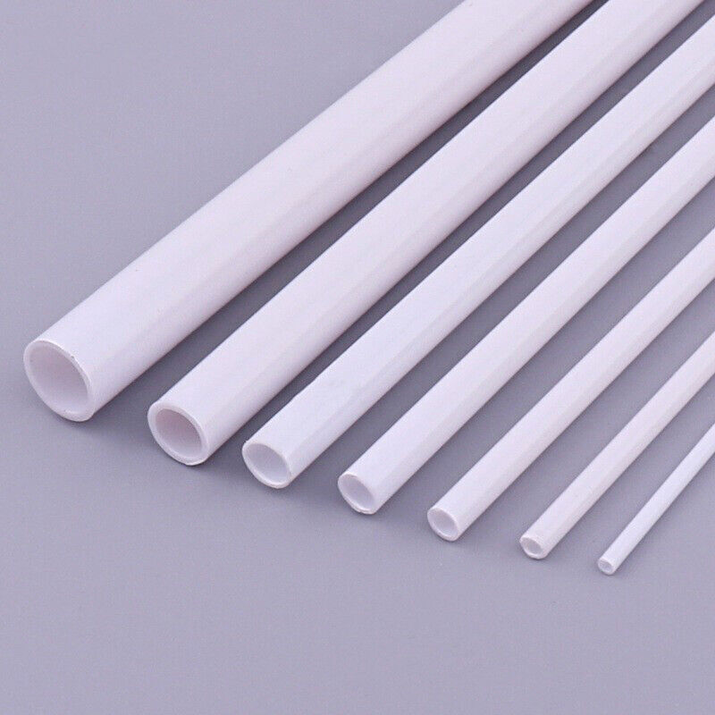 White ABS Round Hollow Tube 2mm-8mm Styrene Plastic Pipe DIY Model ...