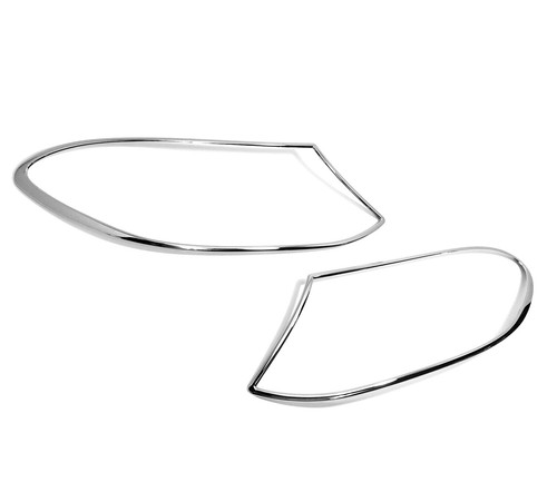 Chrome Headlights Trim Bezel Cover Surround Rim For Mercedes Benz GLE ...