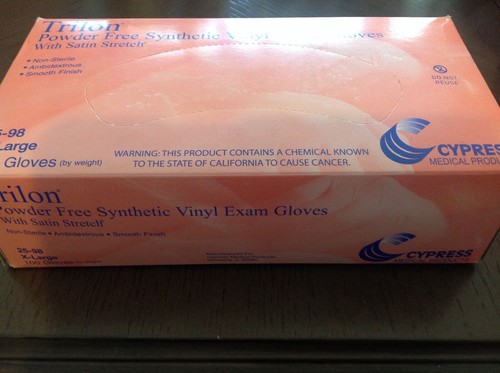 TRILON POWDER FREE SYNTHETIC VINYL GLOVES-XL-CYPRESS MEDICAL PRODUCTS ...