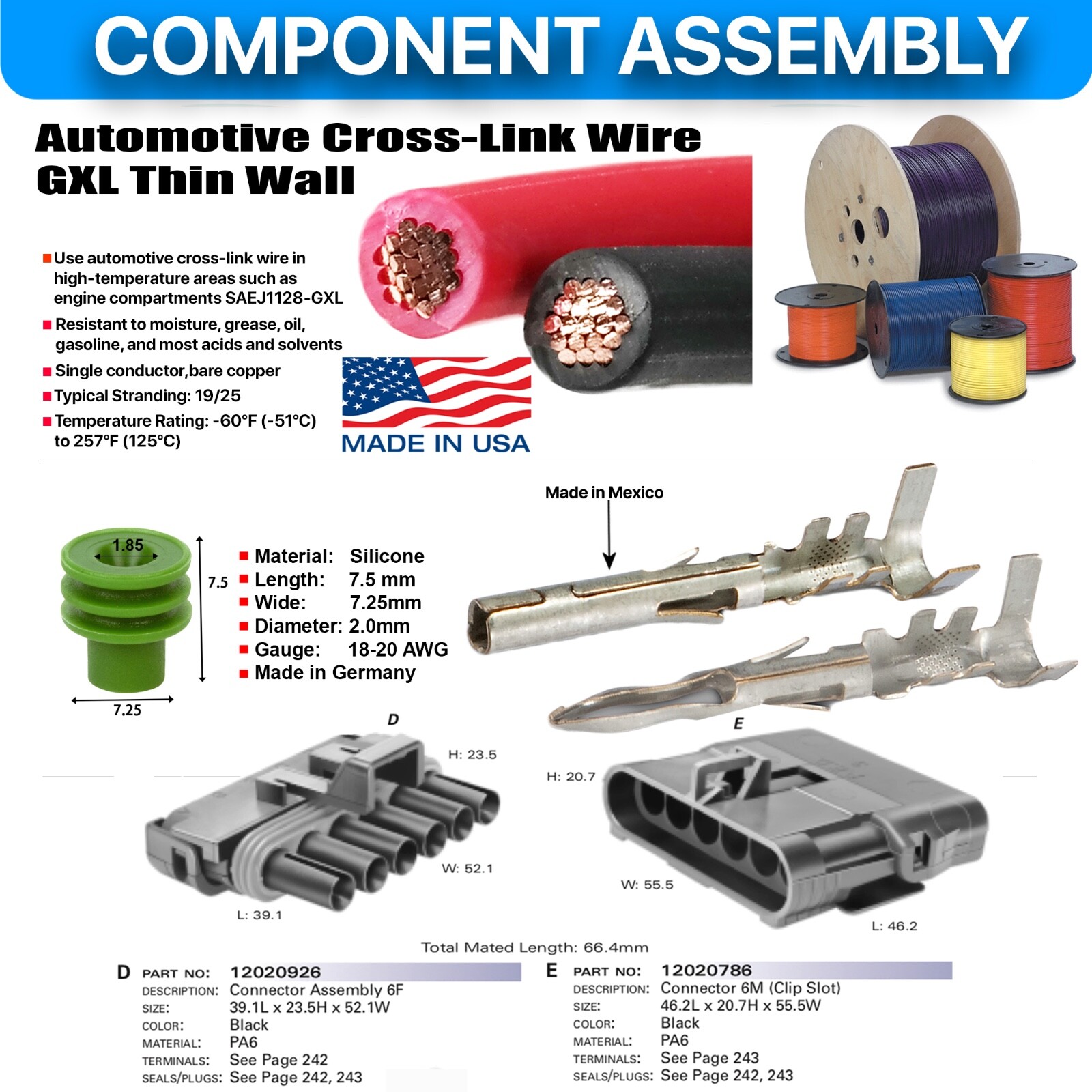 APTIV 6-PIN Female or Male 16 GA Weather-Pack 20 Amp Compatible ...