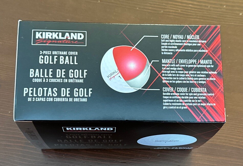 NEW Costco Kirkland Signature 3-Piece Urethane Cover White Golf Balls ...