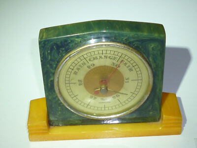 VINTAGE ART DECO CATALIN BAKELITE TAYLOR BAROGUIDE BAROMETER MACHINE ...