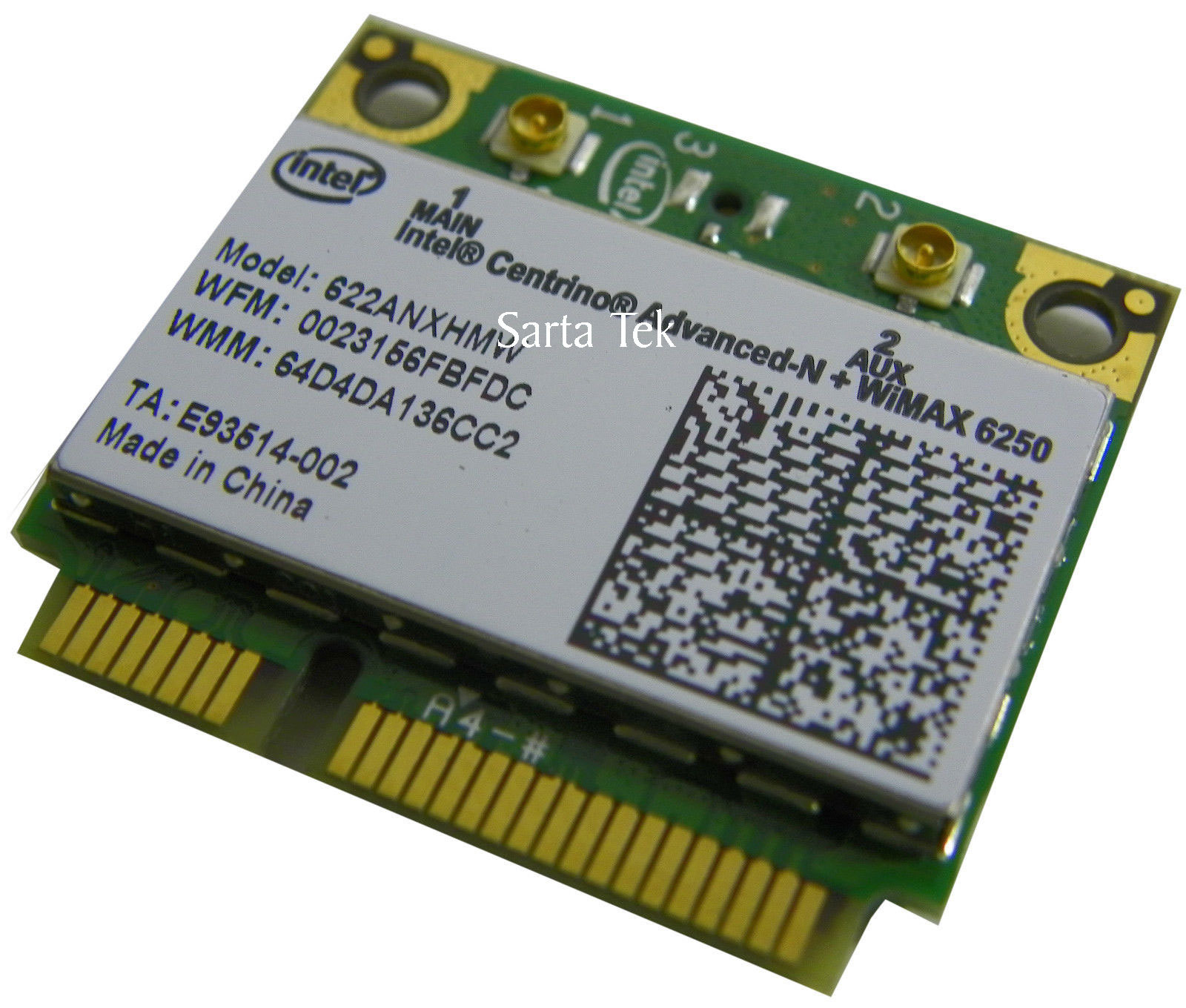 New Genuine Intel Centrino Advanced-N WiMAX 6250 802.11a/g/n dual Half ...