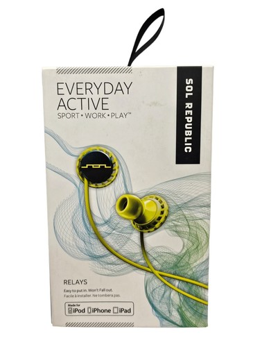 Sol Republic Relays Sport Wired 3-Button In Ear Headphones - Lemon Lime ...