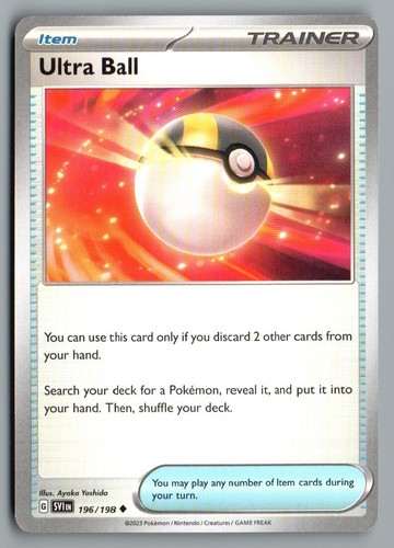 Ultra Ball 196/198 - Scarlet & Violet - Uncommon - Pokemon Card TCG ...