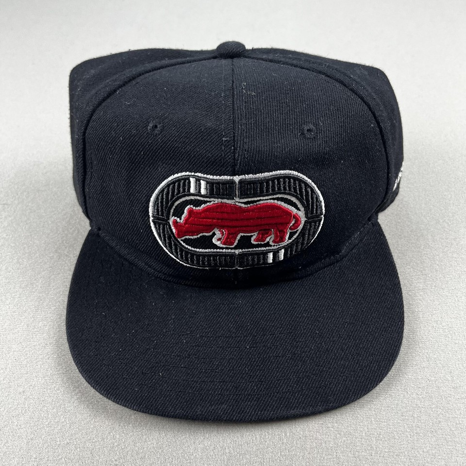 Vintage Ecko Unltd Hat Cap Snapback Black Rhino Logo Skater Hip Hop ...