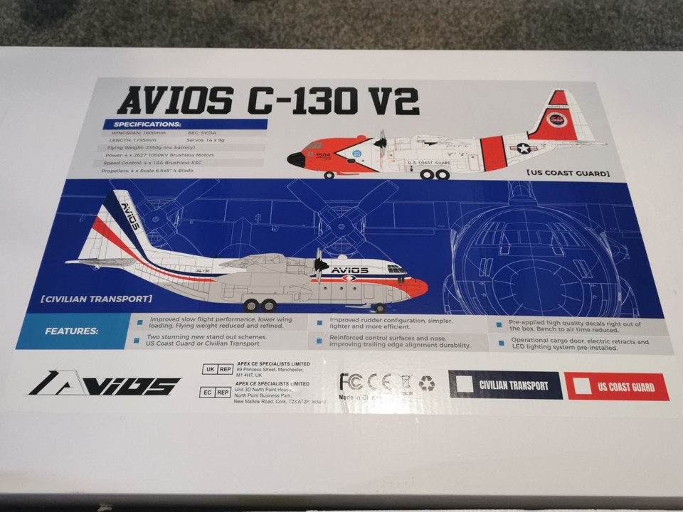 Hobbyking Avios C-130 Hercules 160cm RC Plane Brushless, Retractable ...