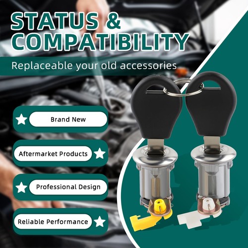 2Pcs Left & Right Door Lock Set W/Key Fit for Nissan Pickup Hardbody ...