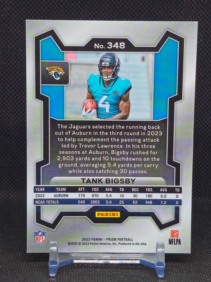2023 Panini Prizm Football Rookie Card Tank Bigsby #348 Jacksonville ...