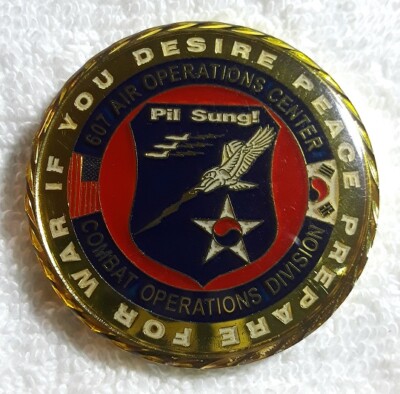 AUTHENTIC 607th AOC AIR OPERATIONS CENTER PACIFIC COD RARE CHALLENGE ...