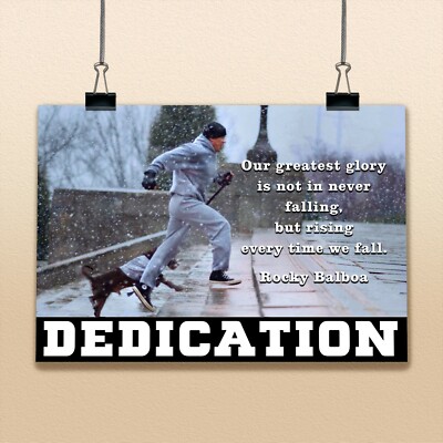 Rocky Balboa #3 Poster Sylvester Stallone Dedication Boxing Greatest ...